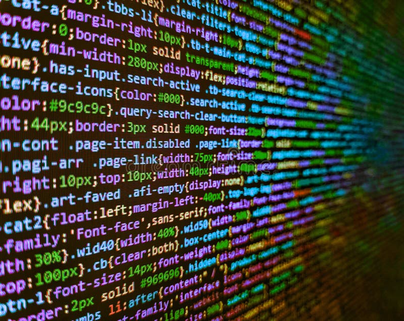 Programmer Workplace. Big Data Concepts Working in Cyberspace Environment. Mobile App Building ...