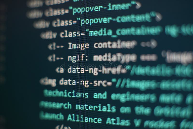 Programmer Workplace. Big Data Storage and Cloud Computing Representation. Programming Code ...