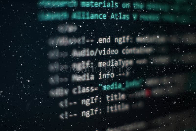 Programmer Workplace. Big Data Storage and Cloud Computing Representation. Programming Code ...