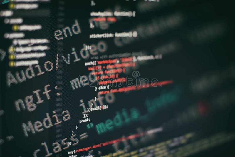 Programmer Workplace. Big Data Storage and Cloud Computing Representation. Programming Code ...