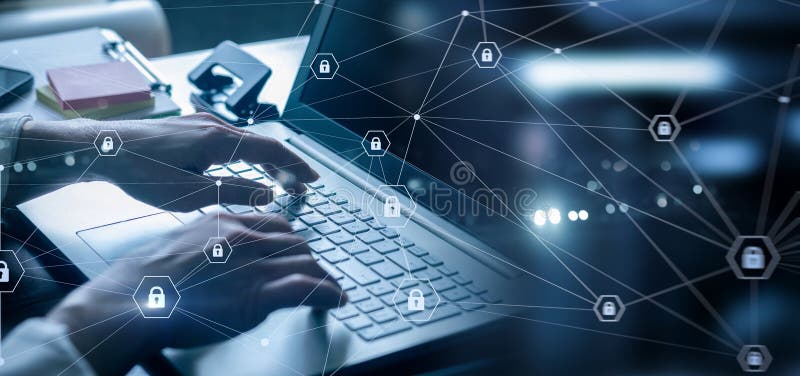 A Programmer Works On A Computer That Is Protected Stock Image Image Of Attack Information