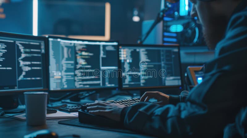 Dark Tech Filled Workroom Stock Photos - Free & Royalty-Free Stock ...