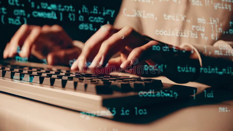 Programmer Writing Code On A Keyboard Stock Footage Video Of Code Javascript 375534236