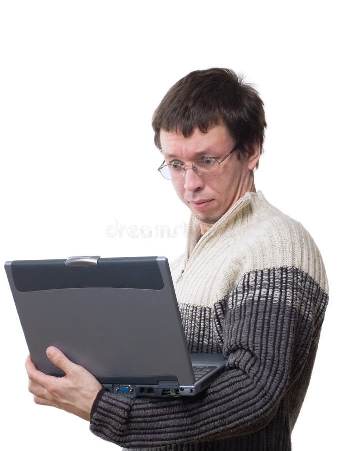 Ung manlig programmerare fotografering för bildbyråer. Bild av ...