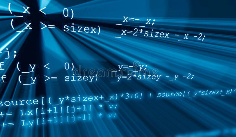 Programmers Code Abstract Screen of a Software Developer. Source Code ...