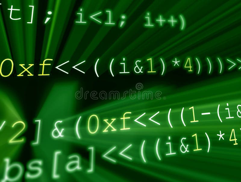 Programmers Code Abstract Screen of a Software Developer. Source Code ...