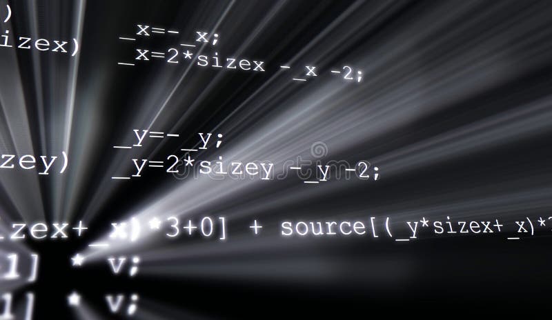 Programmers Code Abstract Screen Of A Software Developer Source Code Background With Light