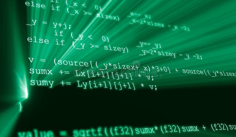 Programmers Code Abstract Screen of a Software Developer. Source Code ...