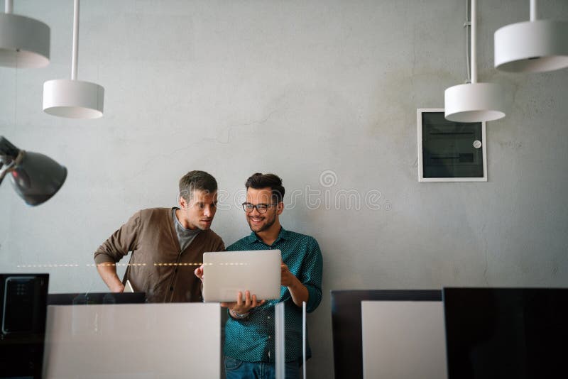 Programmers Cooperating at it Company Developing Apps. Business People ...