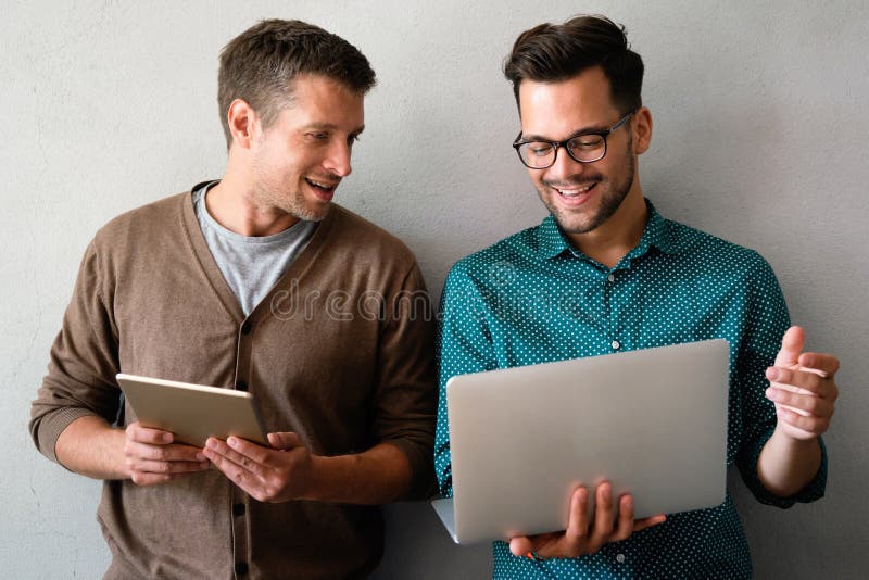 Programmers Cooperating at it Company Developing Apps. Business People ...