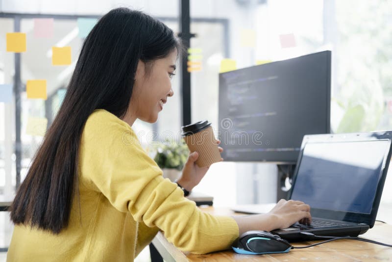 Programmers And Developer Teams Are Coding And Developing Software