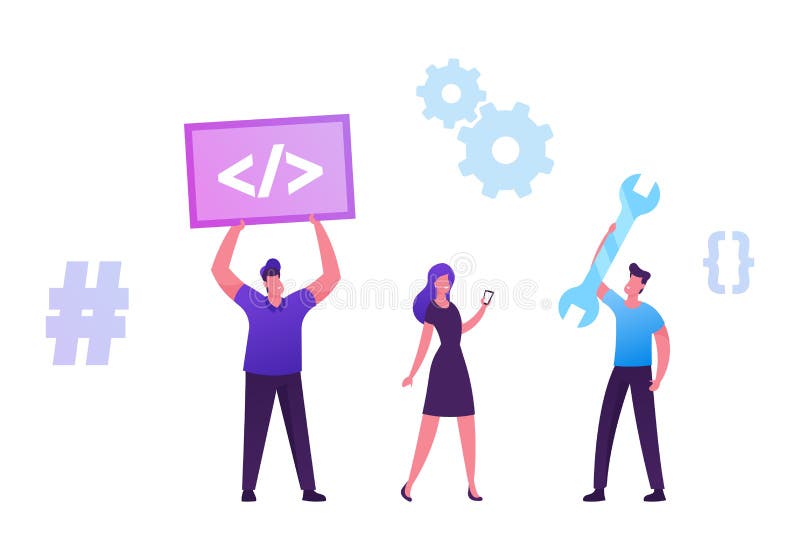 Java Programmers Workplace Stock Vector Illustration Of Compiler 7125
