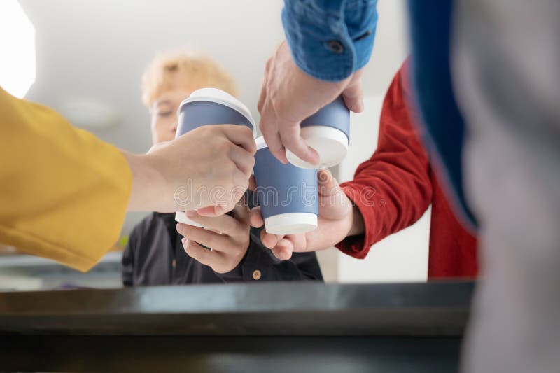 Programmers and UI Ux Designers Have Cup of Hot Coffee Together in ...