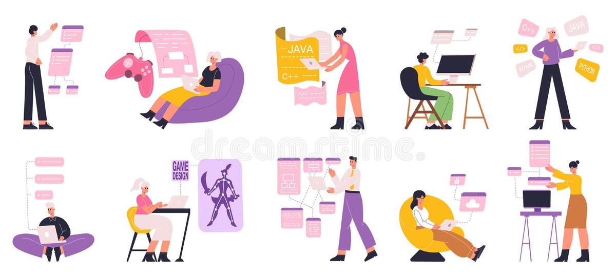 Engineers Programmer Stock Illustrations – 316 Engineers Programmer ...