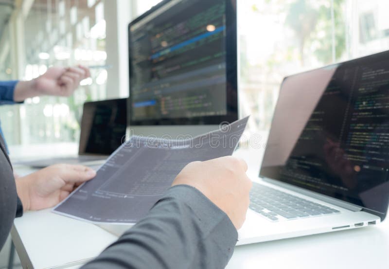 Programmers Work on the Development of Coding and Coding Technology on ...