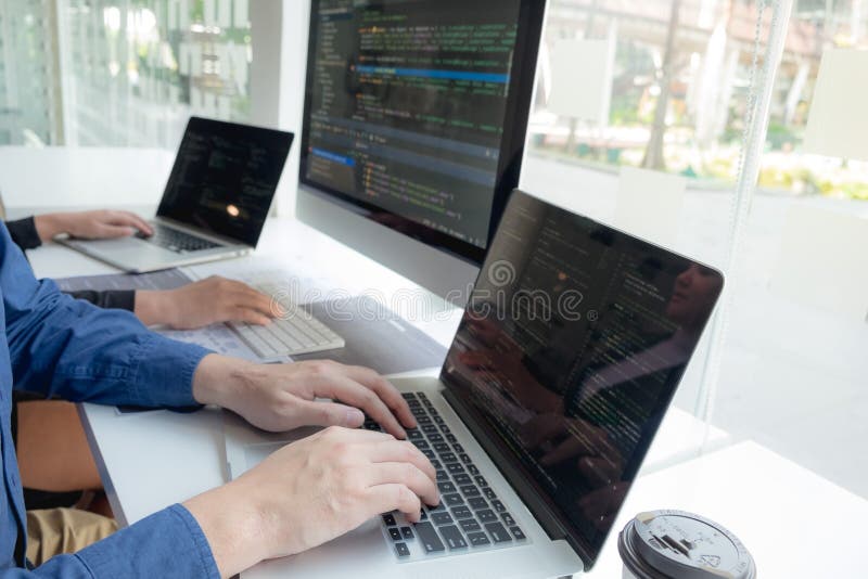 Programmers Work on the Development of Coding and Coding Technology on ...