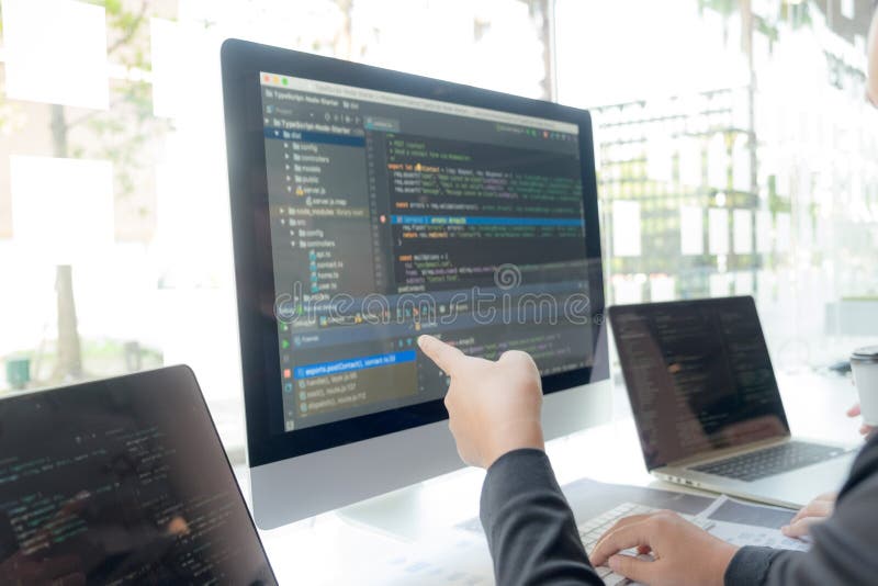 Programmers Work on the Development of Coding and Coding Technology on ...