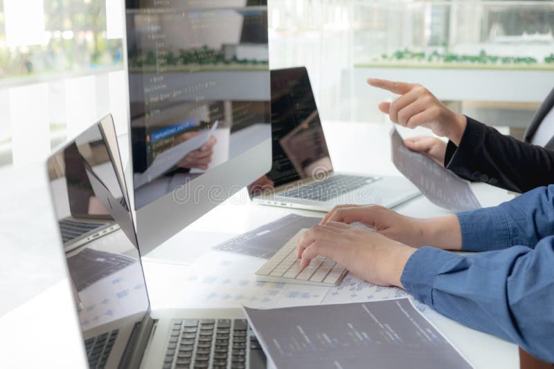 Programmers Work on the Development of Coding and Coding Technology on ...