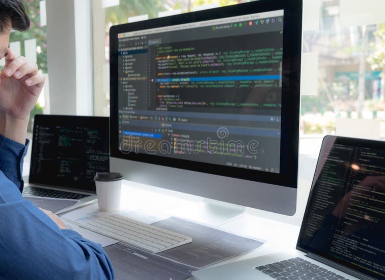 Programmers Work on the Development of Coding and Coding Technology on ...