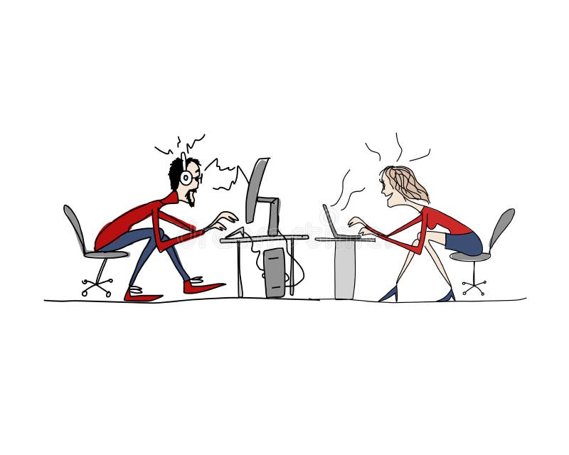 Too much computer stock vector. Illustration of screen - 9478861