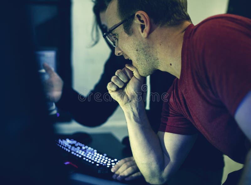 Programmers Working on Computer Program Stock Image - Image of scam ...