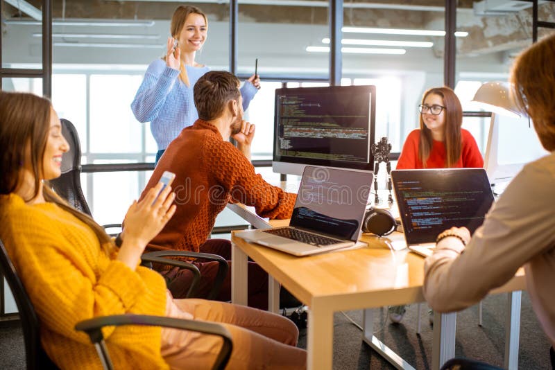 Programmers Working in the Office Stock Photo - Image of desk, diverse ...