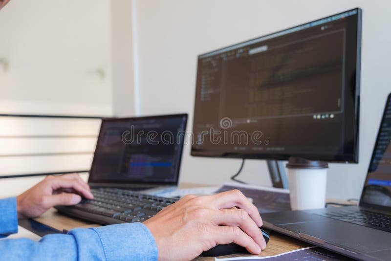 Programmers Working In Programming Programmer Developer And Coding Technology Website Design