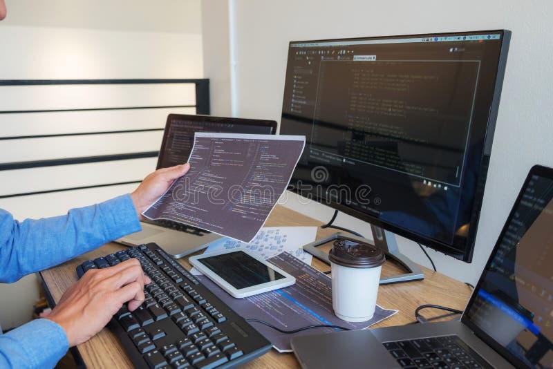 Programmers Working In Programming Programmer Developer And Coding Technology Website Design