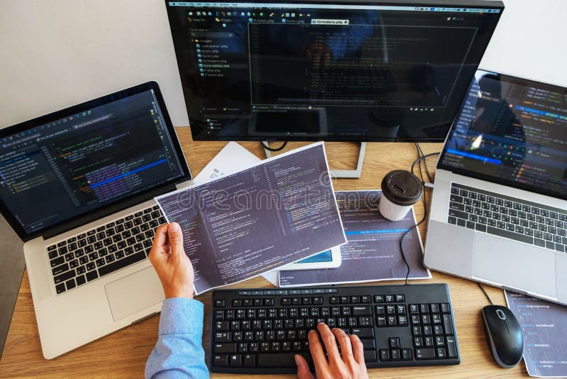 Programmers Working In Programming Programmer Developer And Coding Technology Website Design