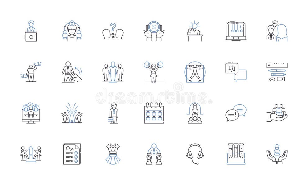 Programmes and Modules Line Icons Collection. Curriculum, Syllabus ...
