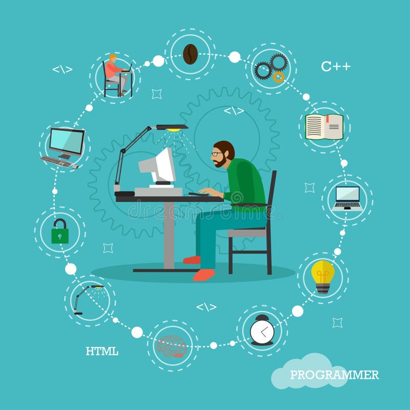 Programmierer Stock Illustrationen, Vektors, & Klipart – (18,546 Stock ...