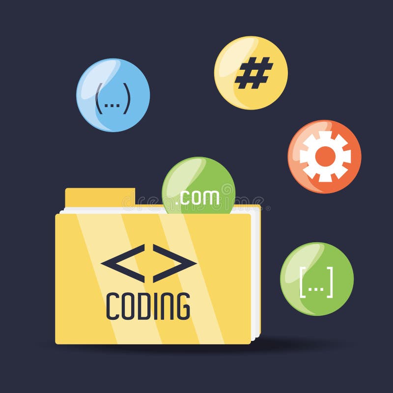 Programmig And Coding Concept Language Stock Vector Illustration Of