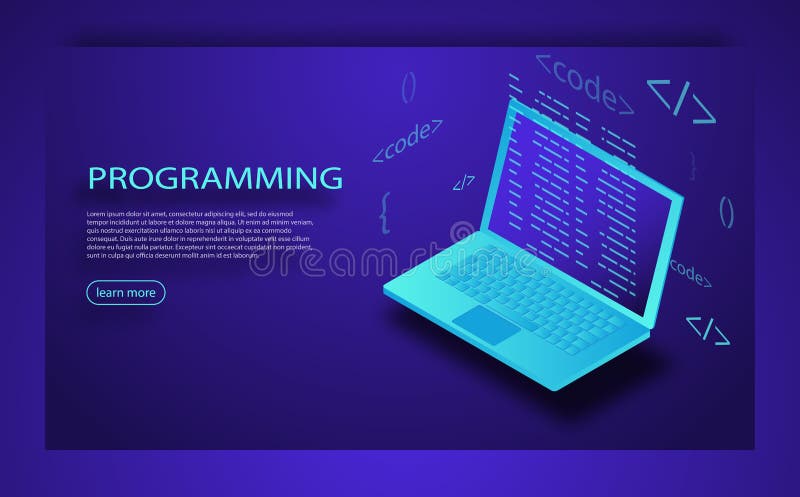 Software Development and Programming. Program Code on Pc Monitor Screen for Developer Stock ...
