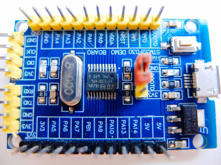 Programming Board Of Arduino Uno In Blue Colour Isolated In White
