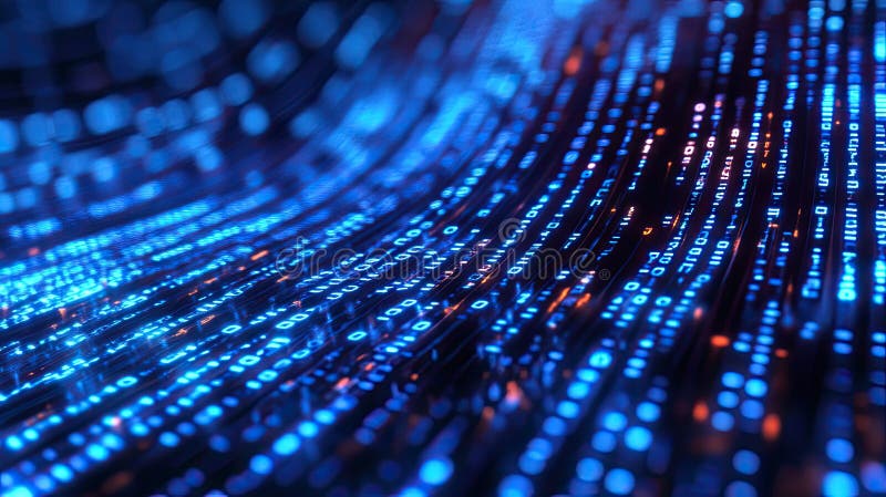 Programming Bouncing Binary Code Stock Illustration - Illustration of ...