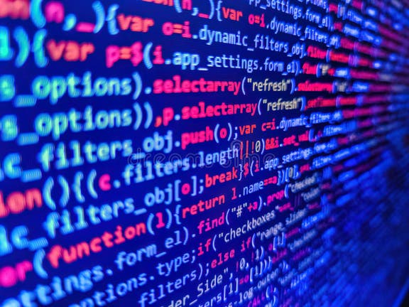 Programming Code Abstract Background Screen of Software. Programing Workflow Abstract Algorithm ...