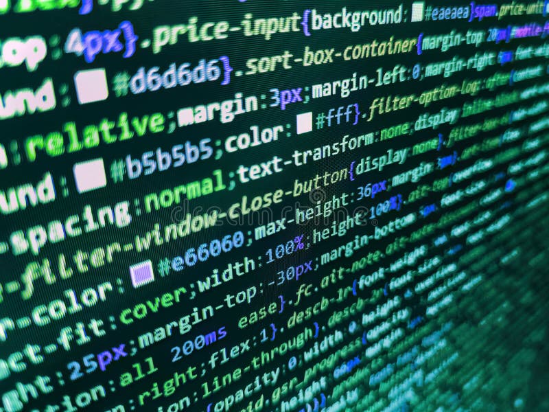 Programming Code Abstract Screen Of Software Developer Binary Computer Code Background