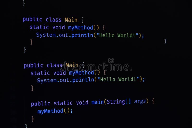 Programming Code Abstract Screen Of Software Developer Computer Script Stock Image Image Of
