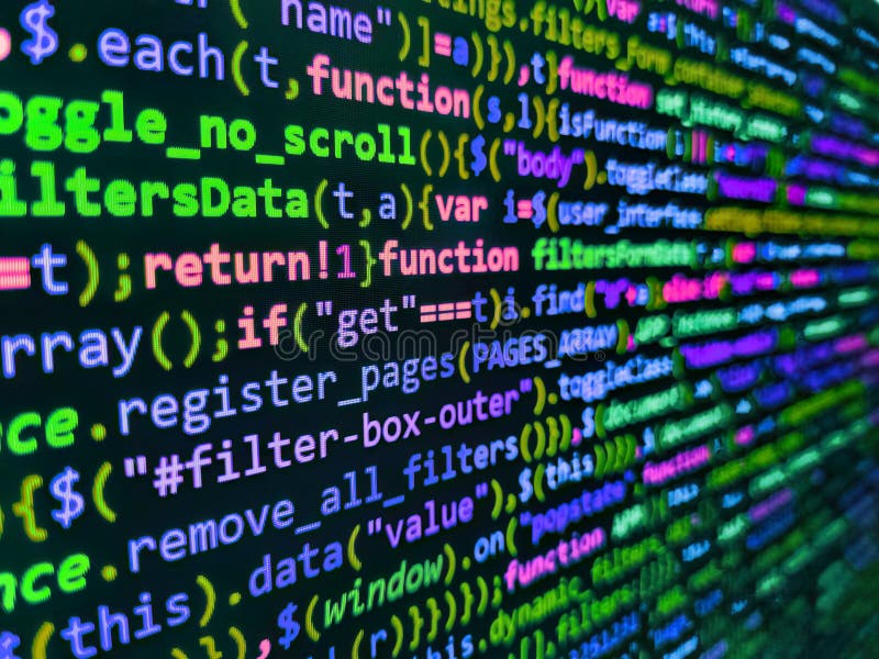 Programming Code Abstract Screen Of Software Developer Html5 In Editor For Website Development