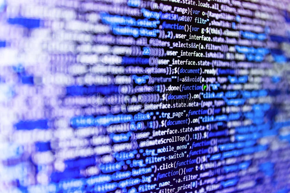 Programming Code Abstract Screen Of Software Developer Letters Chars