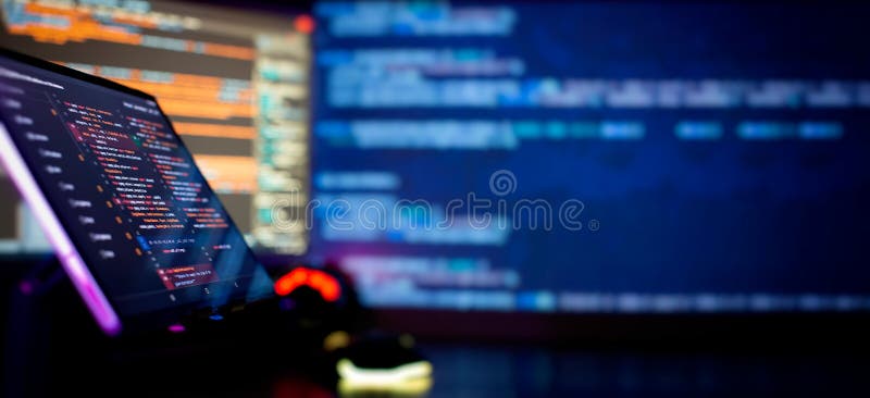 Programming Code Abstract Screen Of Software Developer Coding Script