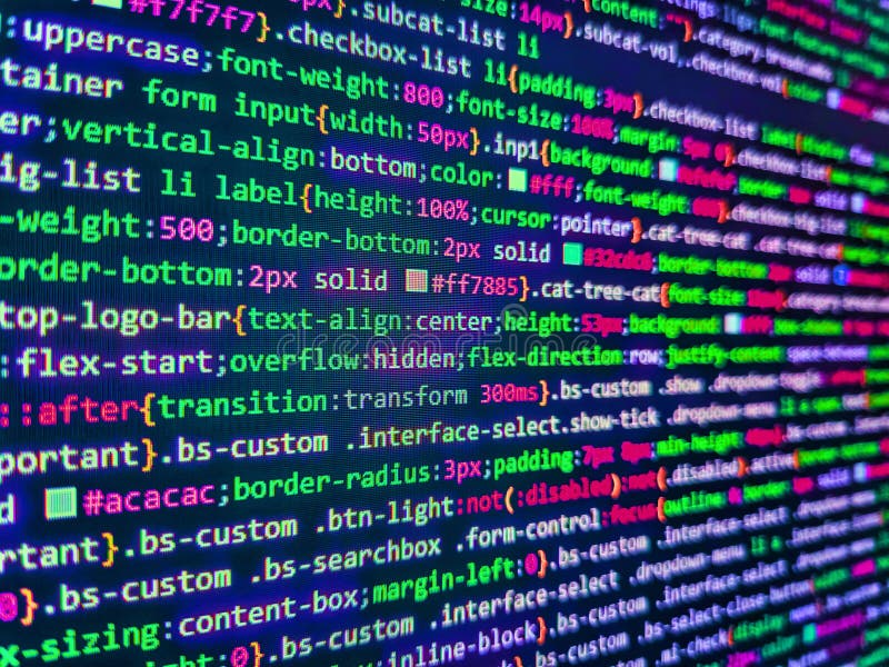 Programming Code Abstract Screen Of Software Developer Website Development Computer Program