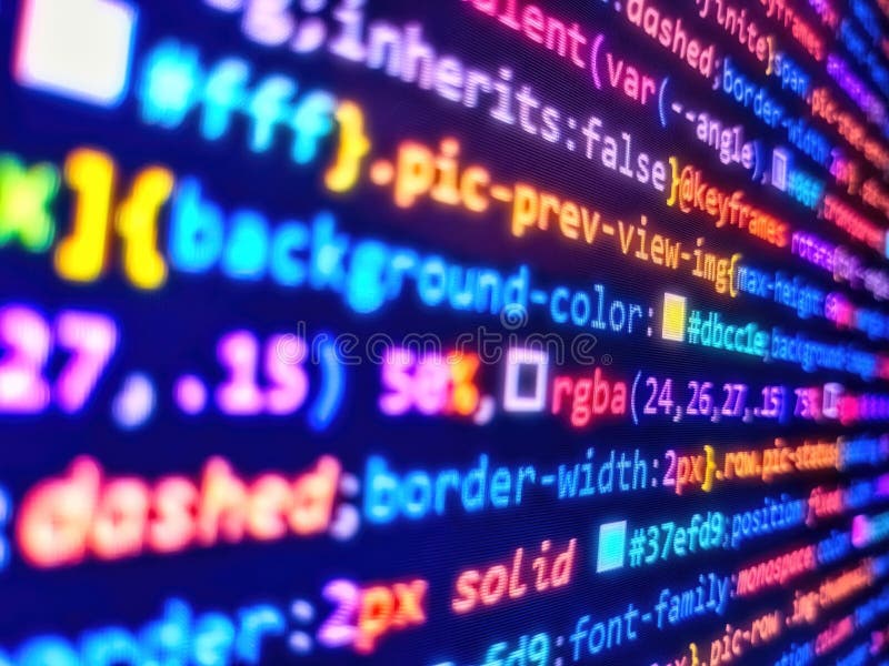 Abstract it Technology Background. Software Abstract Background. Monitor Closeup of Function ...