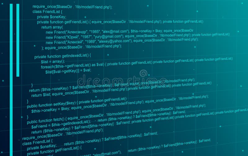 Programming Code Abstract Technology Background, Computer Software Coding 3d Stock Image - Image ...