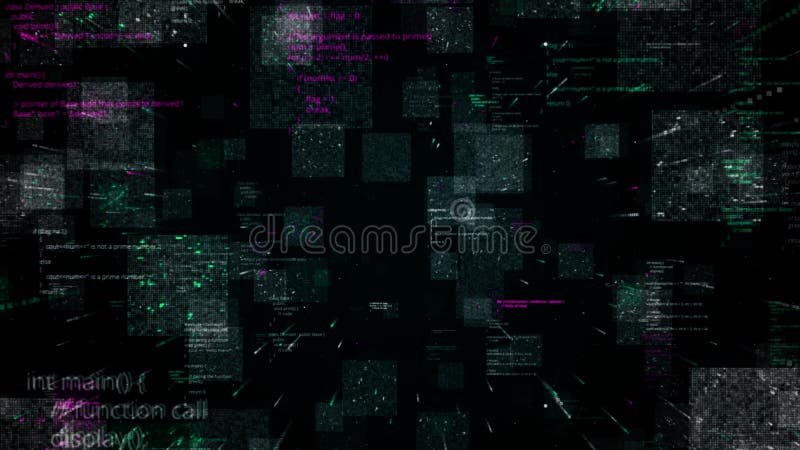 Programming Code Abstract Technology Background Seamless Loop Animation Digital Code Lines On