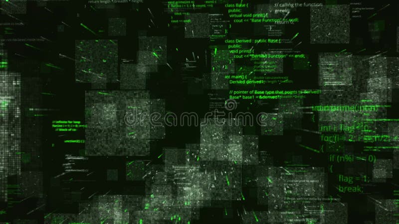 QR Code Abstract Technology Background, Seamless Loop. Animation Stock ...