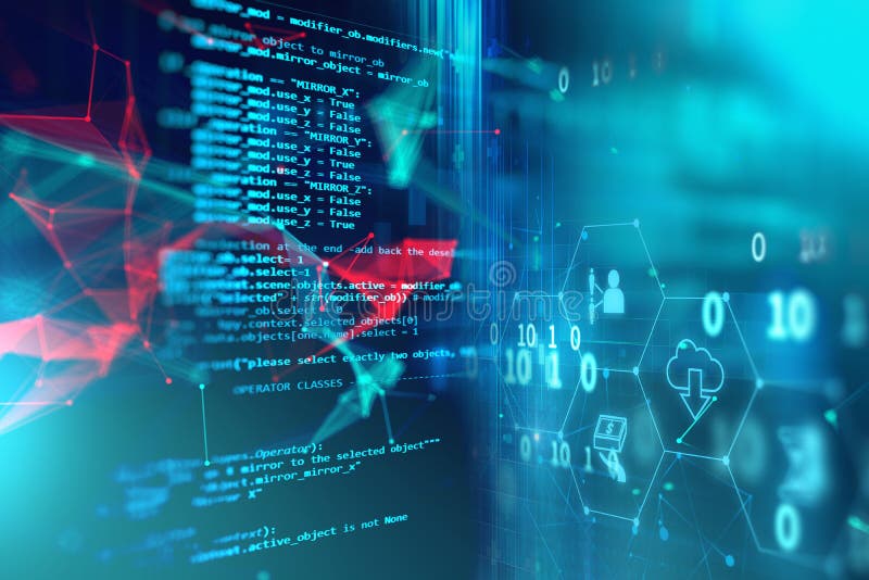 Programming Code Abstract Technology Background Of Software Developer And Computer Script Stock