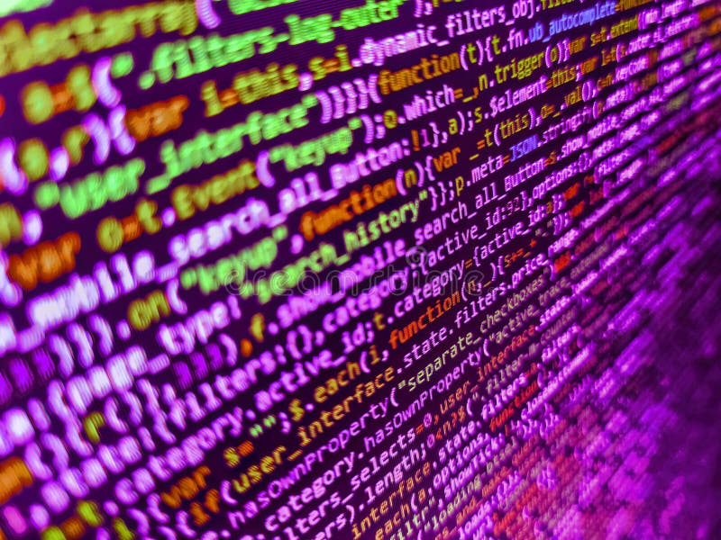 Programming Code Abstract Technology Background Of Software Developer And Computer Script