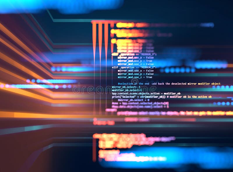 Programming Code Abstract Technology Background Of Software Developer And Computer Script Stock