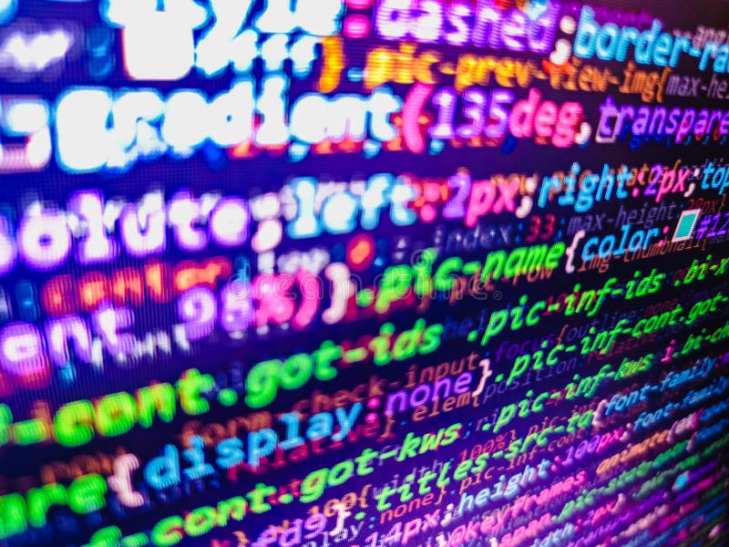 Programming Code Abstract Screen of Software Developer. Stock Image - Image of document, graphic ...